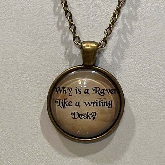 Jewelry | Bronze Why Is A Raven Cabochon Necklace | Poshmark